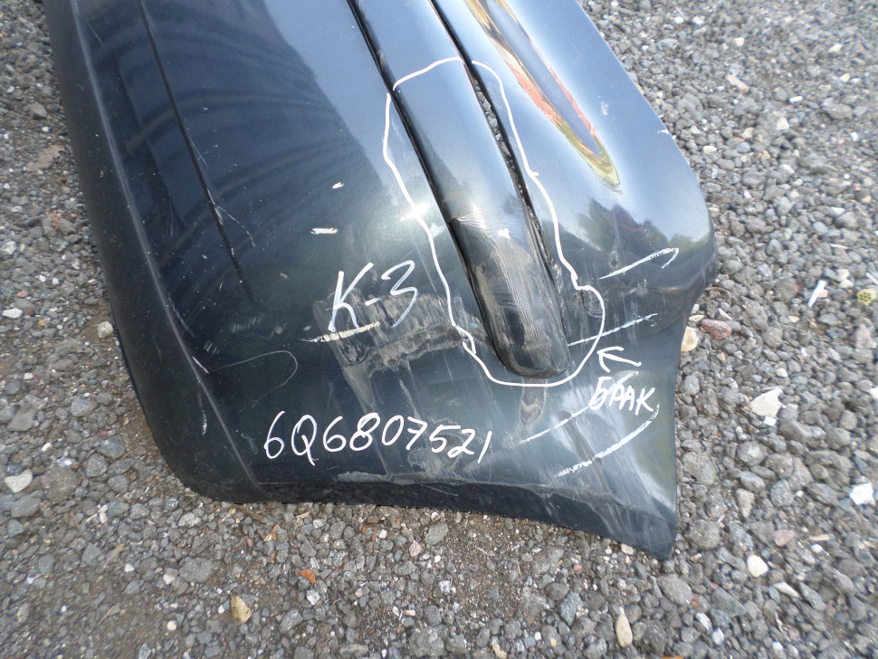 Бампер задний 6Q6807417 6Q6807521 Фольксваген Поло К-3 Купе 3-х дверка ...